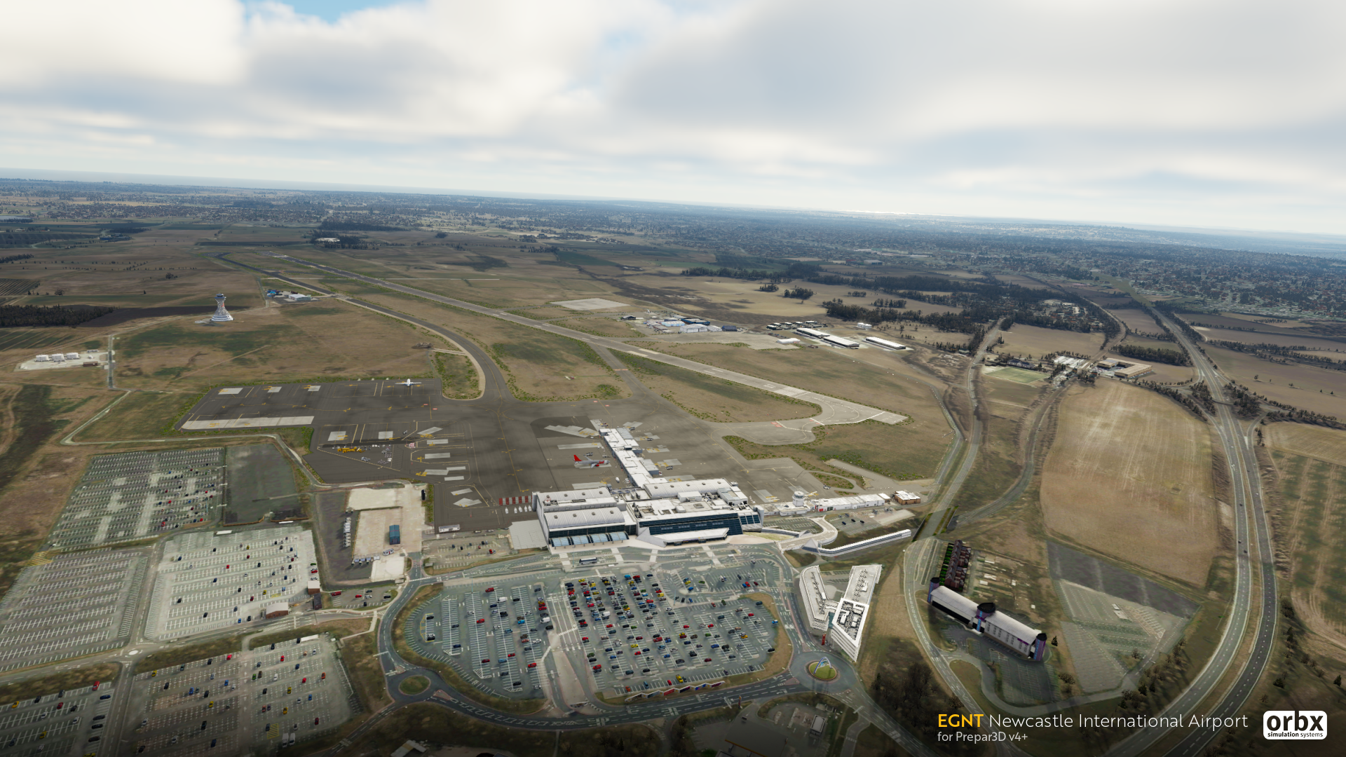 EGNT Newcastle International Airport P3D v5. - Orbx Preview ...